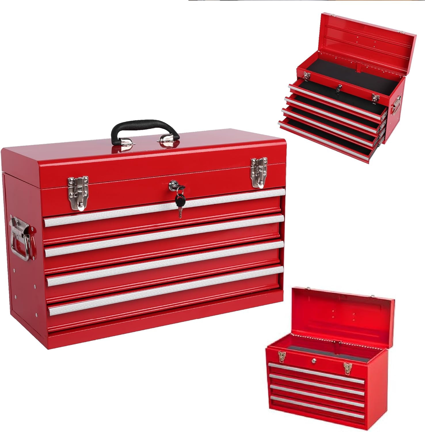 4 Drawers Metal Tool Box, 21