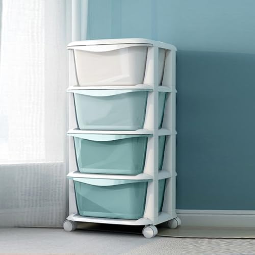 4 Drawers Plastic Storage Cart,4 Tier Storage Unit,Storage Tower on ...