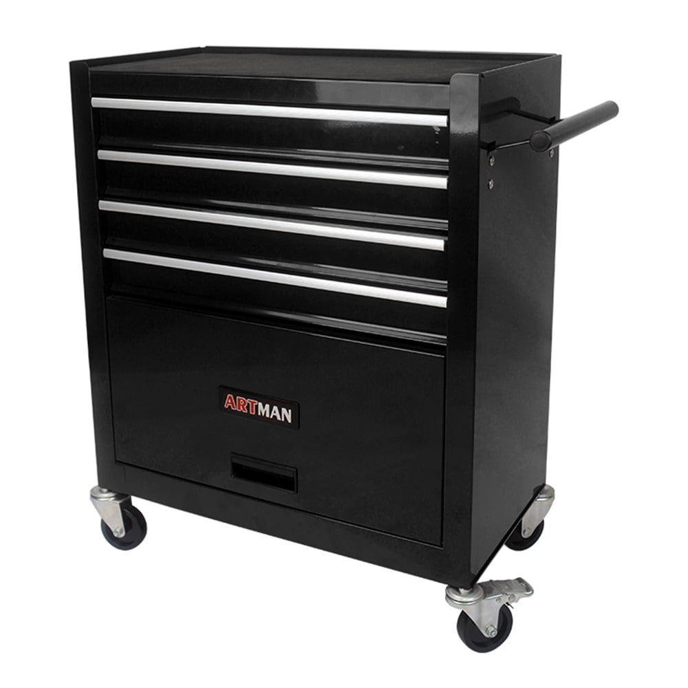 4 Drawers Rolling Tool Chest Cabinet with Wheels, Tool Storage Cabinet ...
