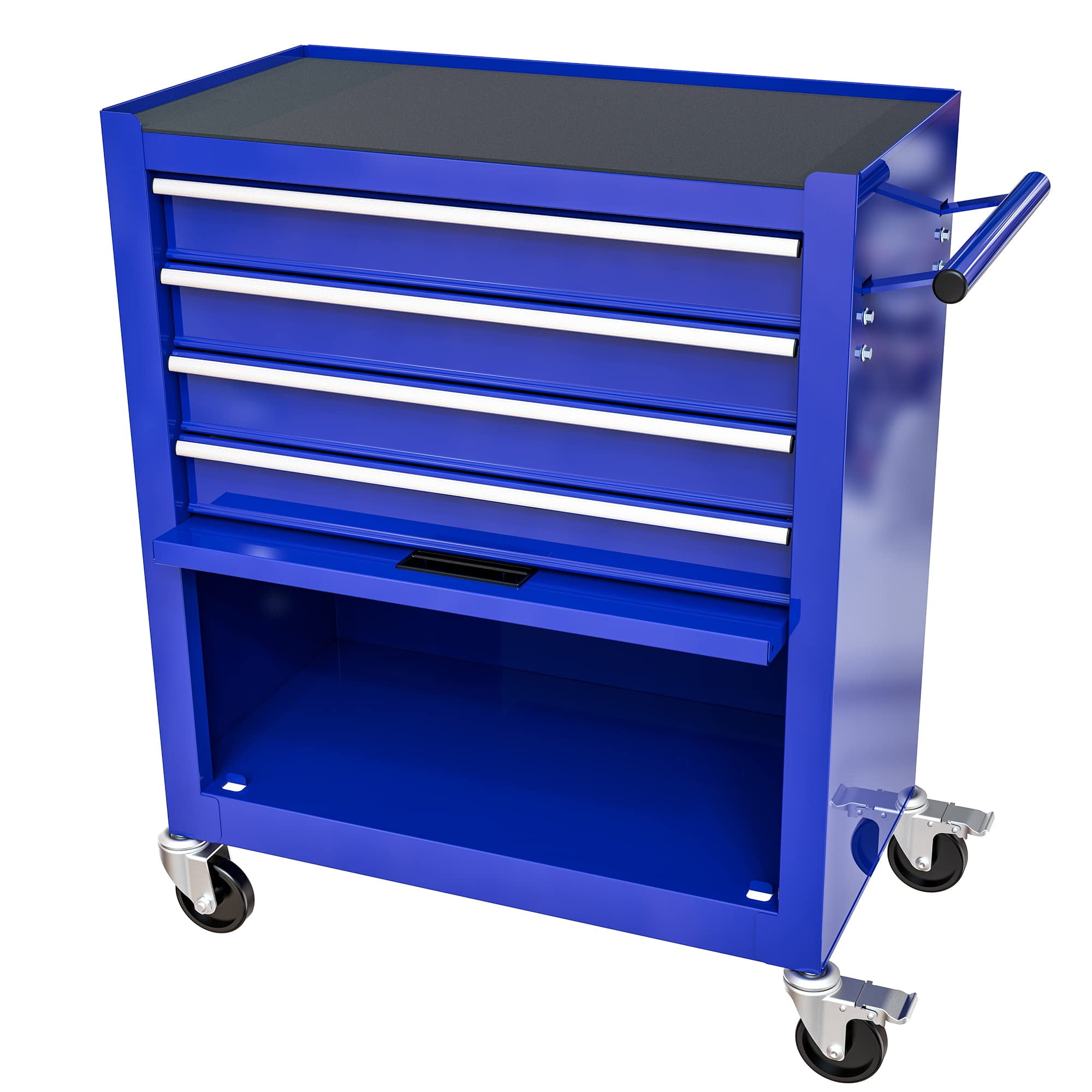 4-Drawers Tool Cart on Wheels 24.4in,Rolling Tool Box,Locked Drawers ...