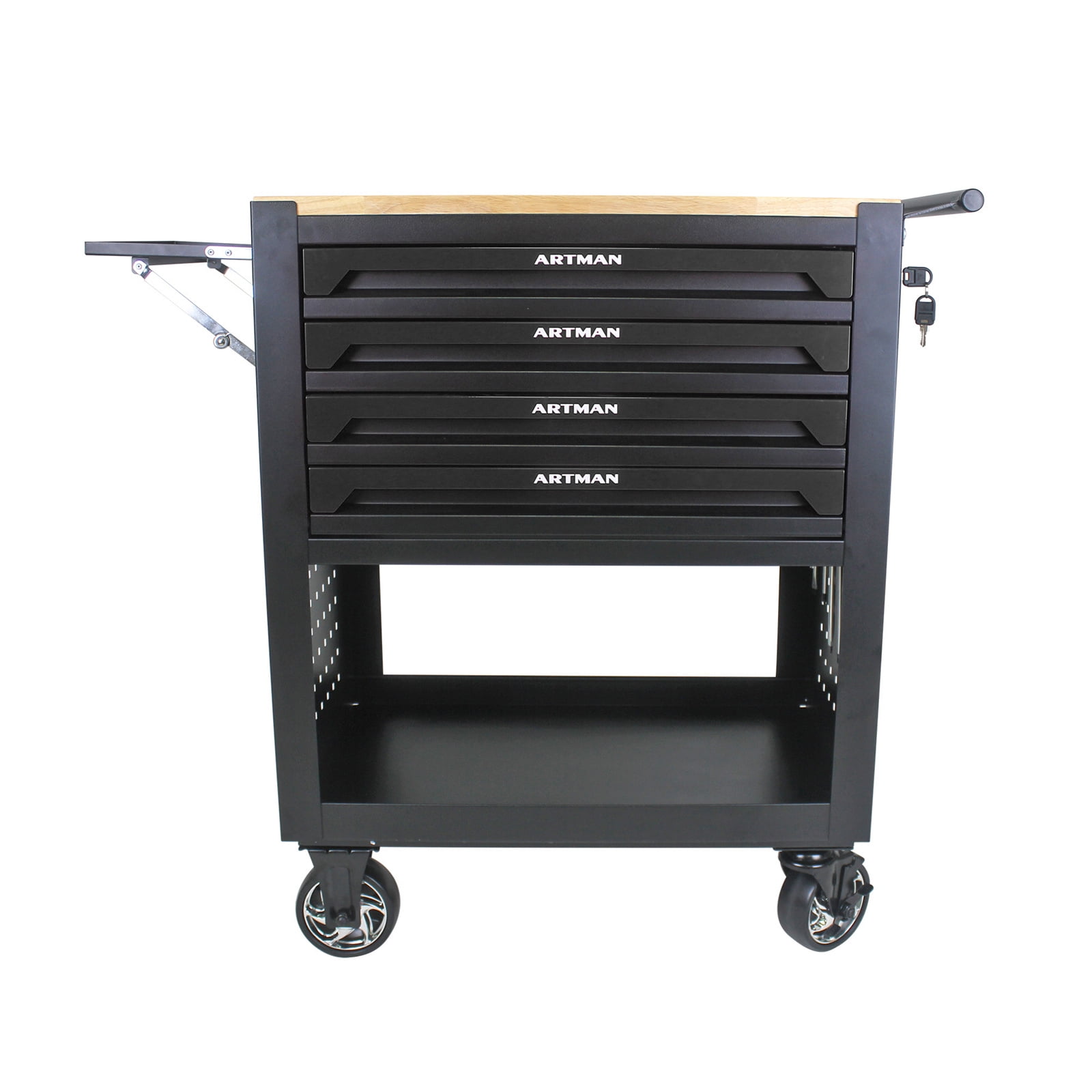 4 Drawers Tool Cart with Wheels, Rolling Tool Cart Storage Cabinet with ...