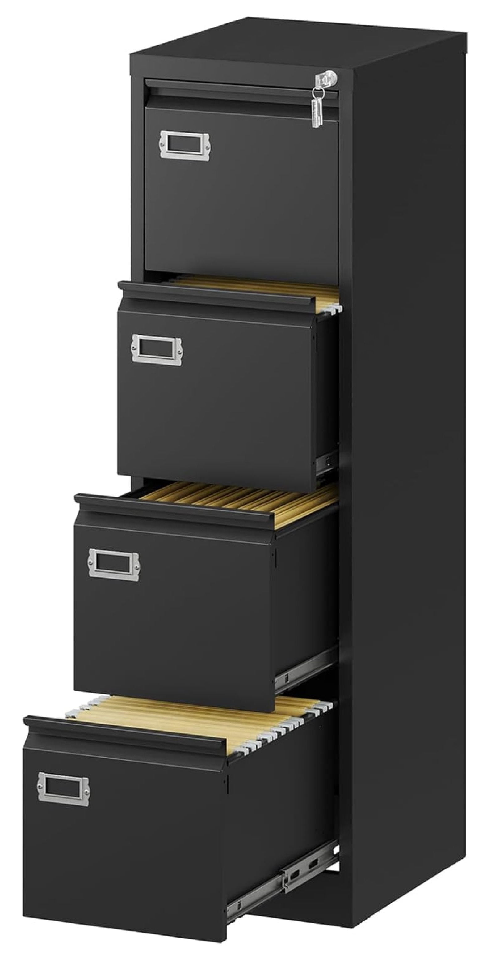 4 Drawers Vertical File Cabinets - Lateral Filing Cabinets - Metal ...