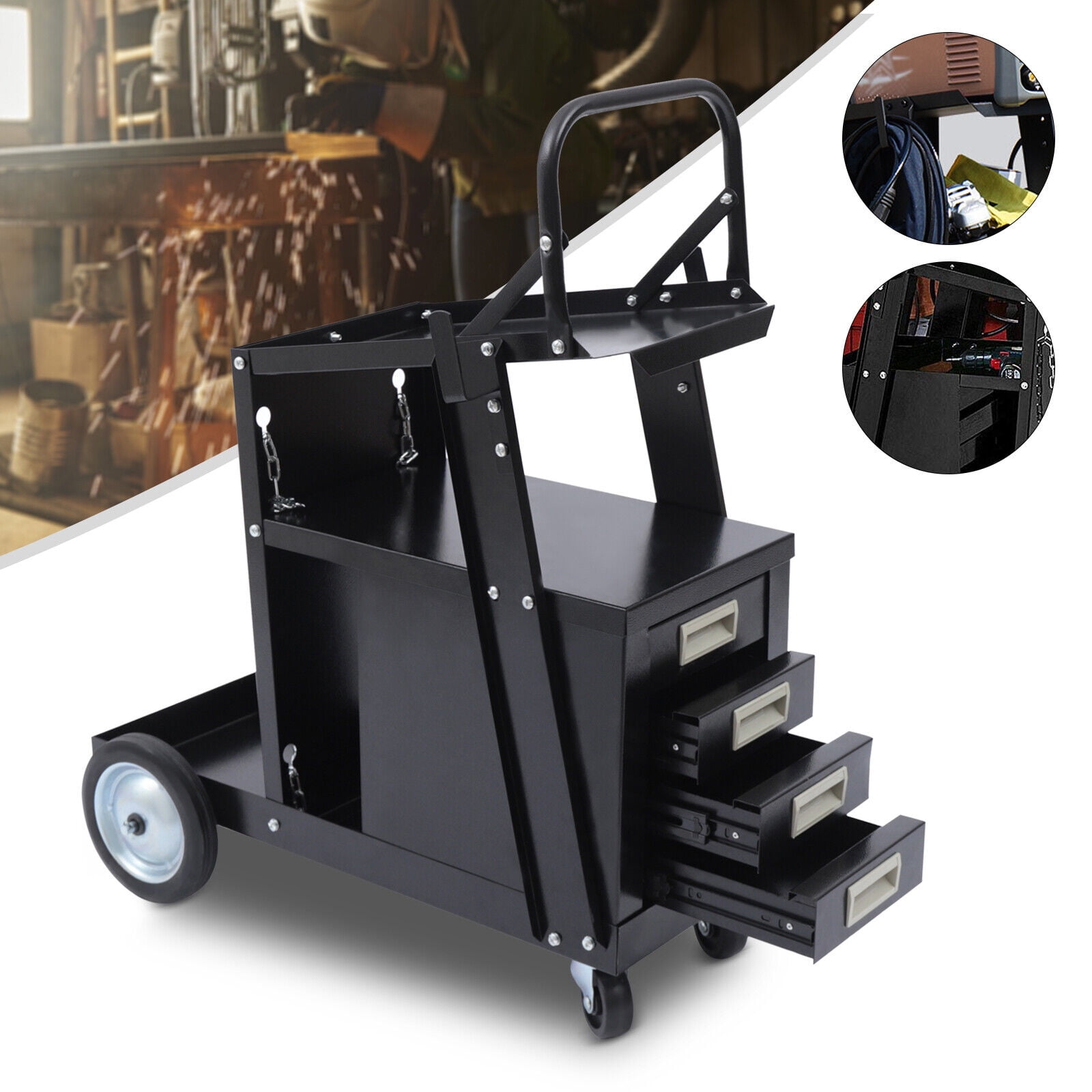 Walmart 4-Drawer Welding Cart, MIG TIG ARC Plasma Cutter, Equipment ...