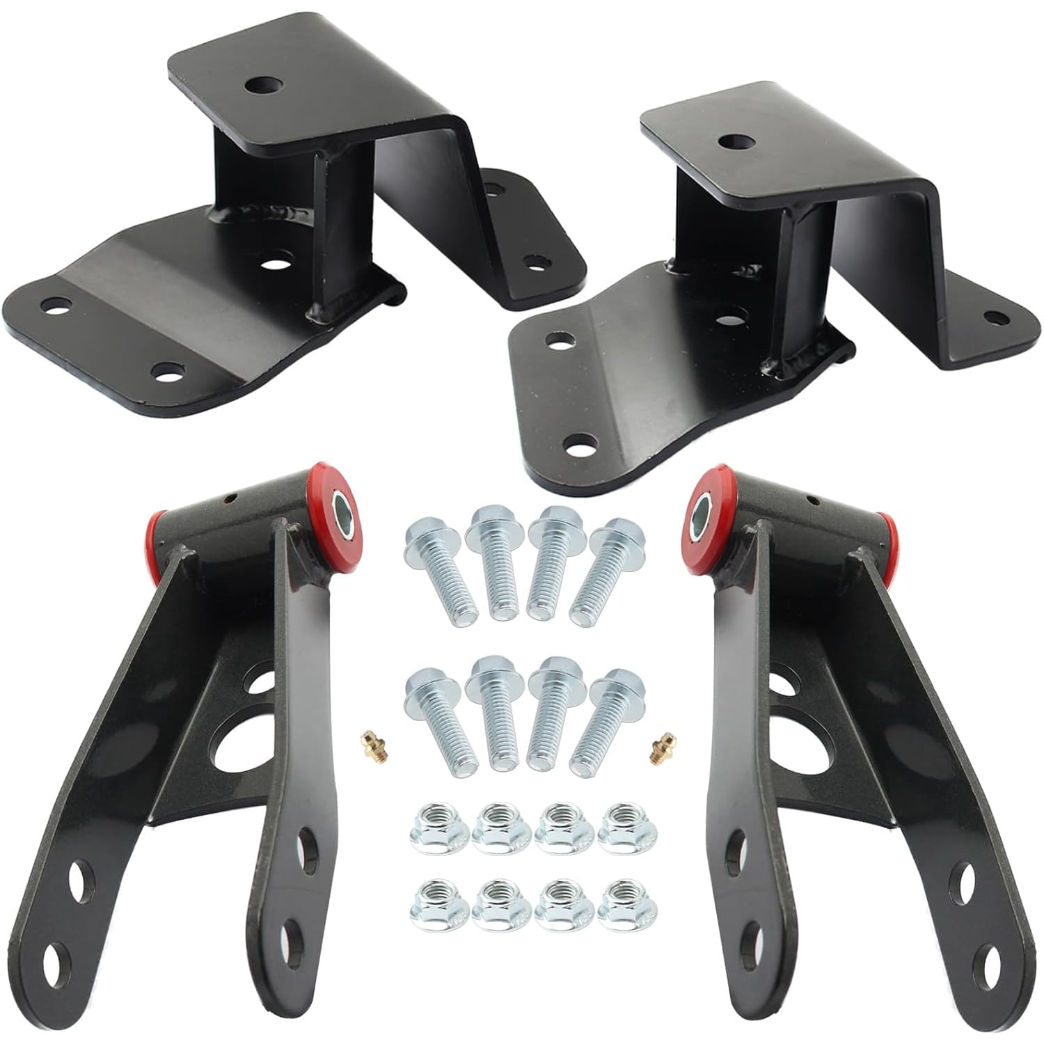 4'' Drop Shackles and Hangers Kit for 1988-1998 Chevy GMC C1500 2WD ...