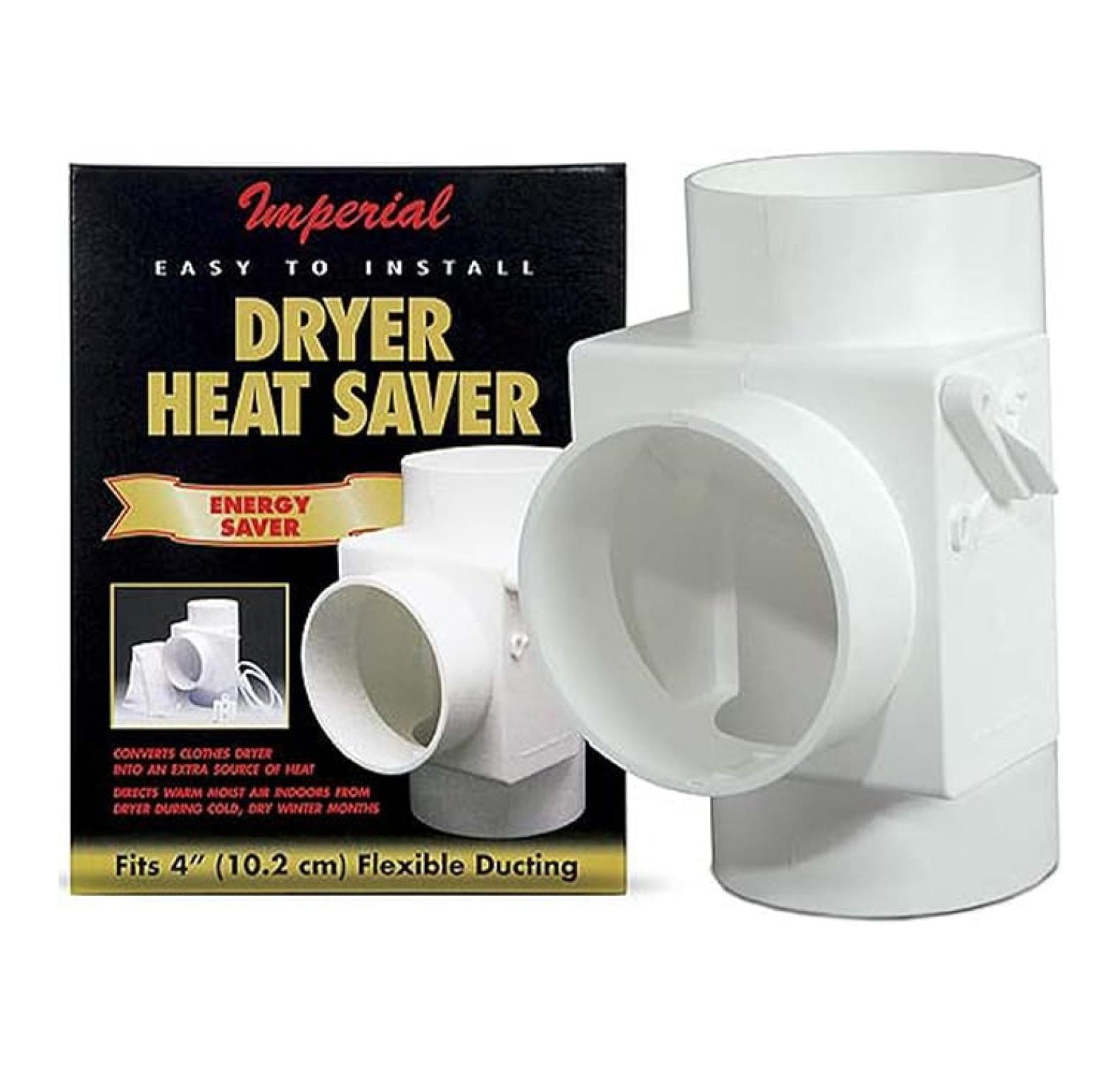 4" Dryer Vent Heat Saver - White | Extra Warmth for Winter | Easy to ...
