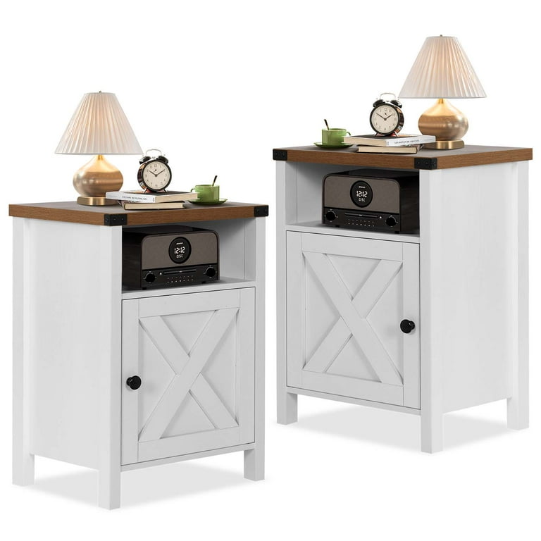 Farmhouse end table set of 2 store