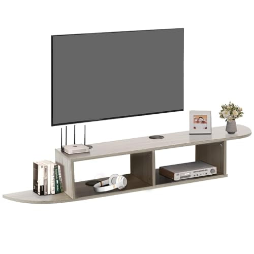 4 EVER WINNER Floating TV Shelf, 55" Floating Entertainment Center with ...