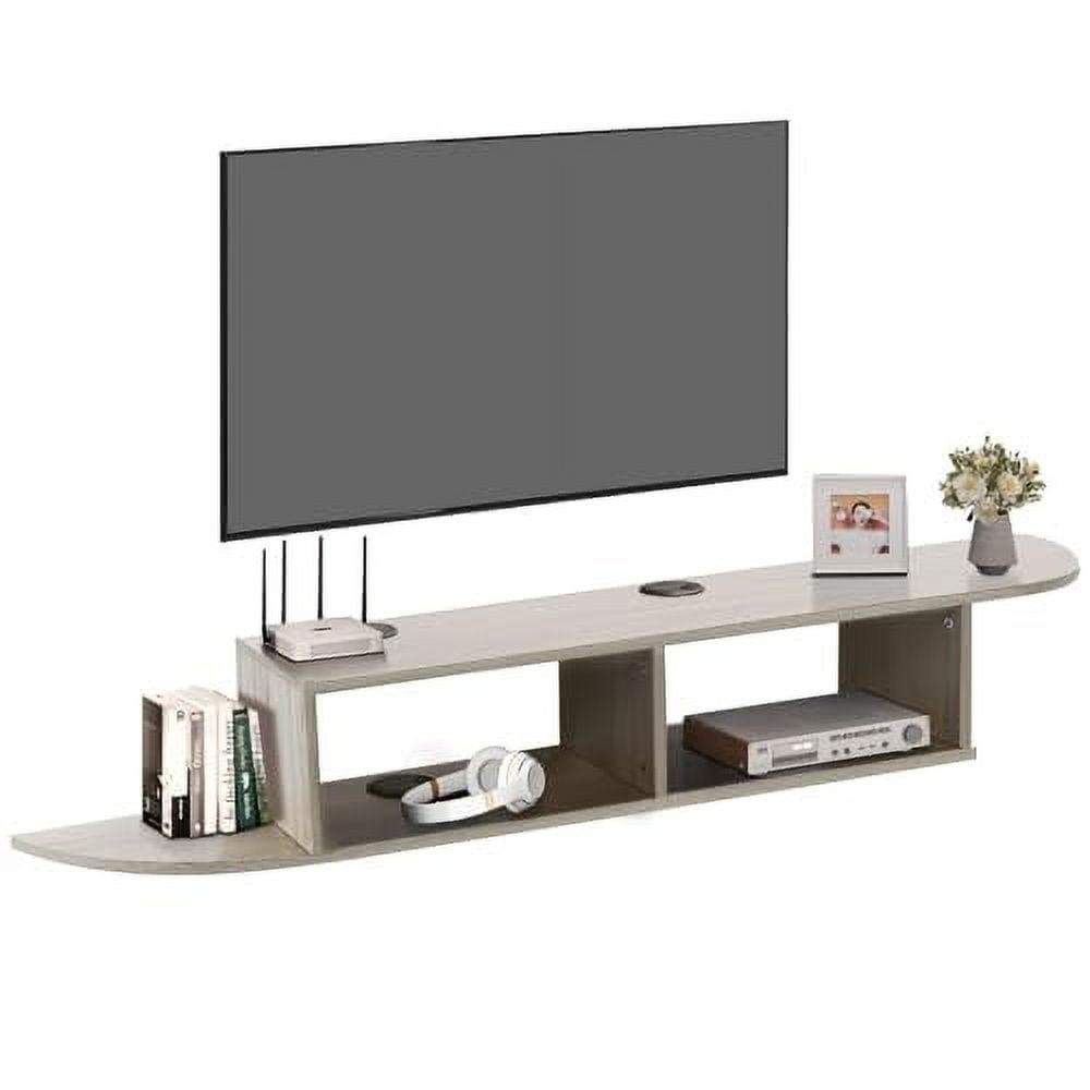 4 EVER WINNER Floating TV Stand with Storage, 55" Floating TV Shelf for ...
