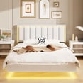 4 EVER WINNER Full Size LED Bed Frame, Full Floating Bed Frame with LED ...