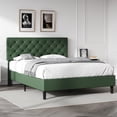 4 EVER WINNER Full Upholstered Bed Frame with Headboard, Button Tufted ...
