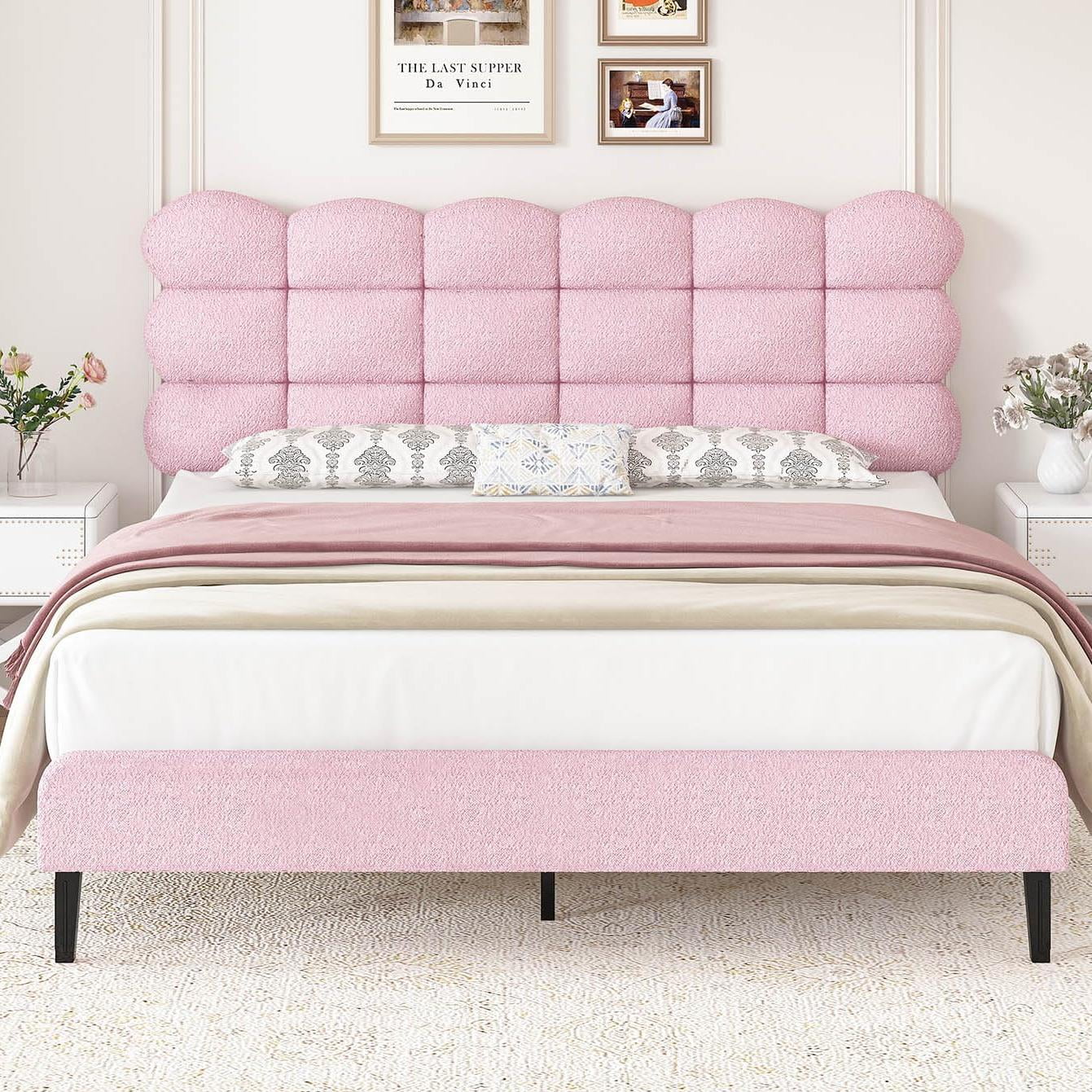 4 EVER WINNER Queen Bed Frame, Queen Size Bed Frame with Detachable ...
