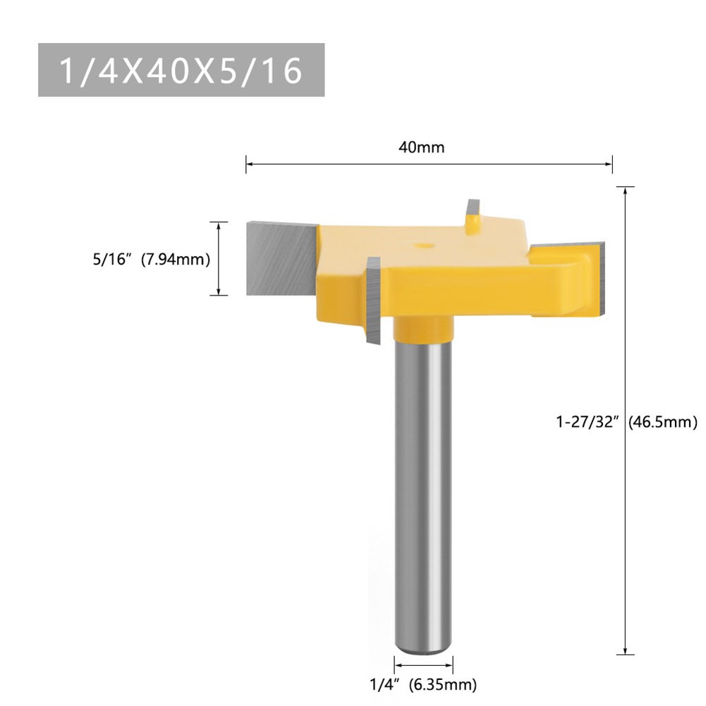 4 Edge Slotting Router Bits for Woodworking, 1/4 Shank, Smooth Cuts ...