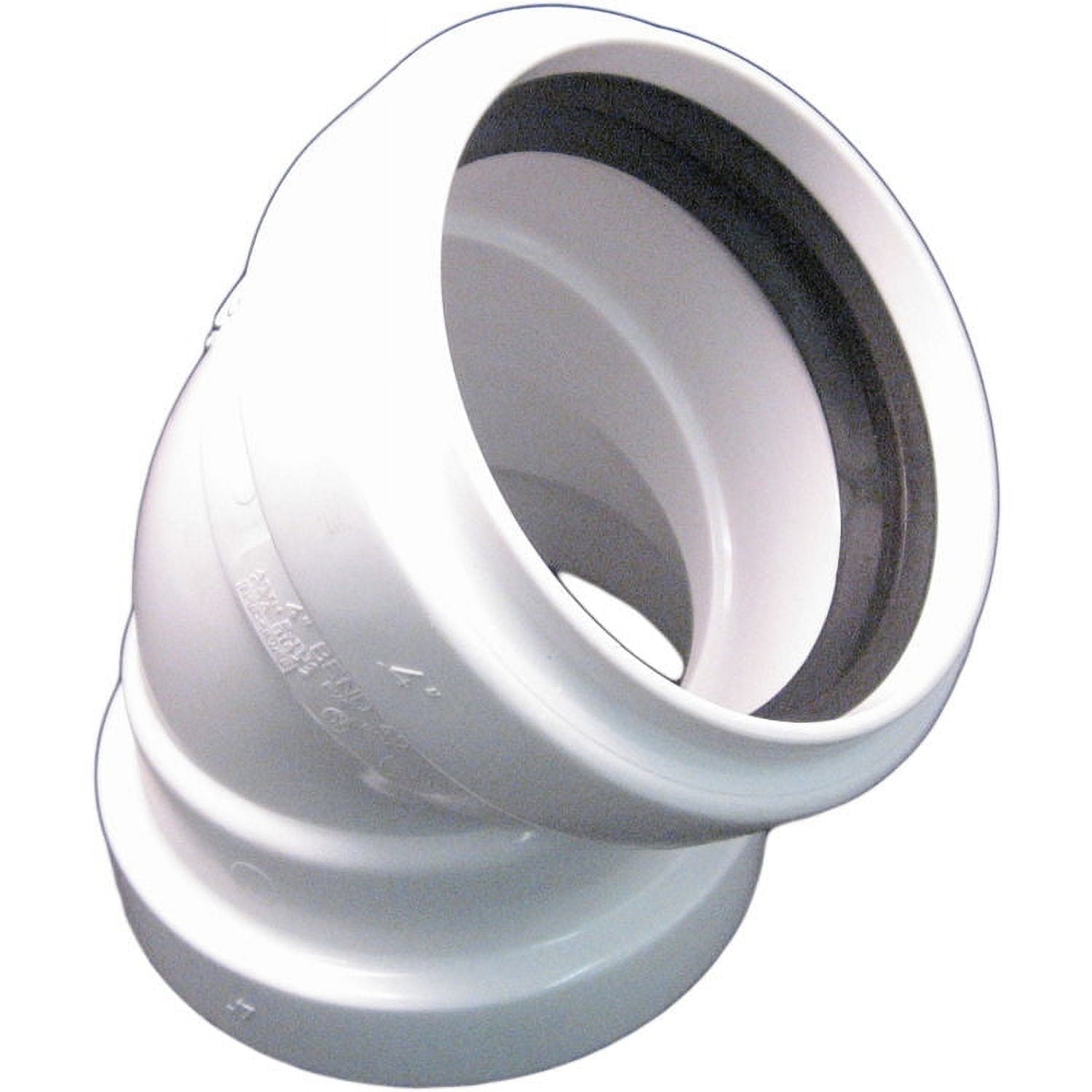 4" Elbow 45 Degree Gasketed Sewer & Drain Sewer & Drain SDR 35 PVC ...