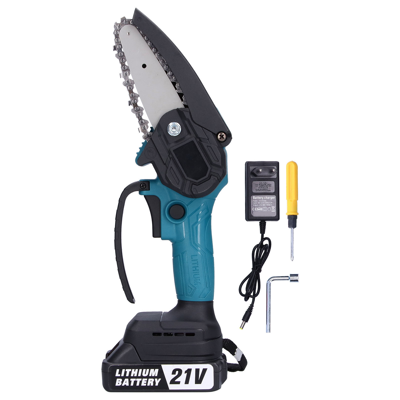 4" Electric Pruner with Battery Compatibility & EU Plug, 100-240V ...