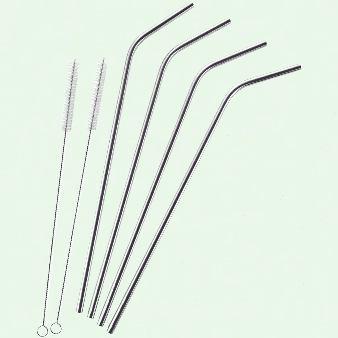 Reusable Metal Straws: 4 Extra Long Stainless Steel Straws for 30 OZ ...