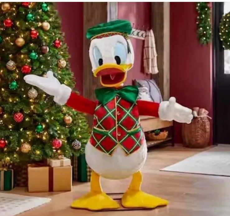 4 FT ANIMATED DONALD DUCK ANIMATRONIC CHRISTMAS INDOOR HOLIDAY HOME ...