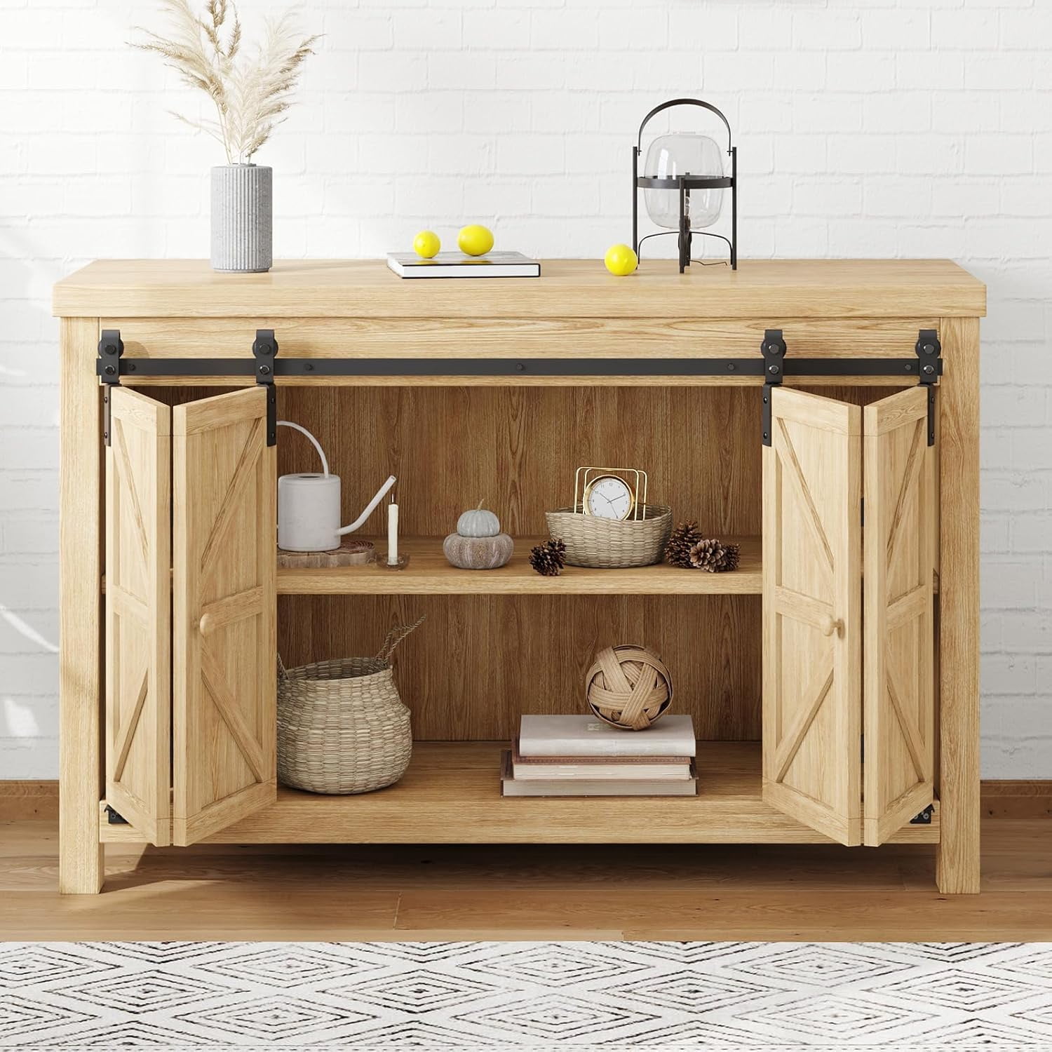 4 FT Mini Cabinet Bi-Folding Sliding Barn Door Track Kit for Door,Easy ...