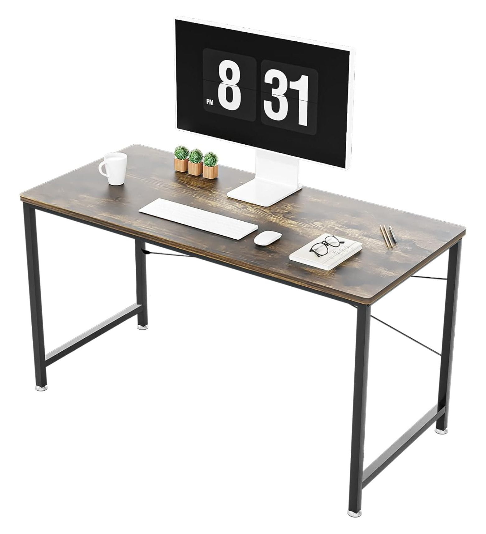 4 FT Upgraded Home Office Large Rectangular Computer Table Workstation ...