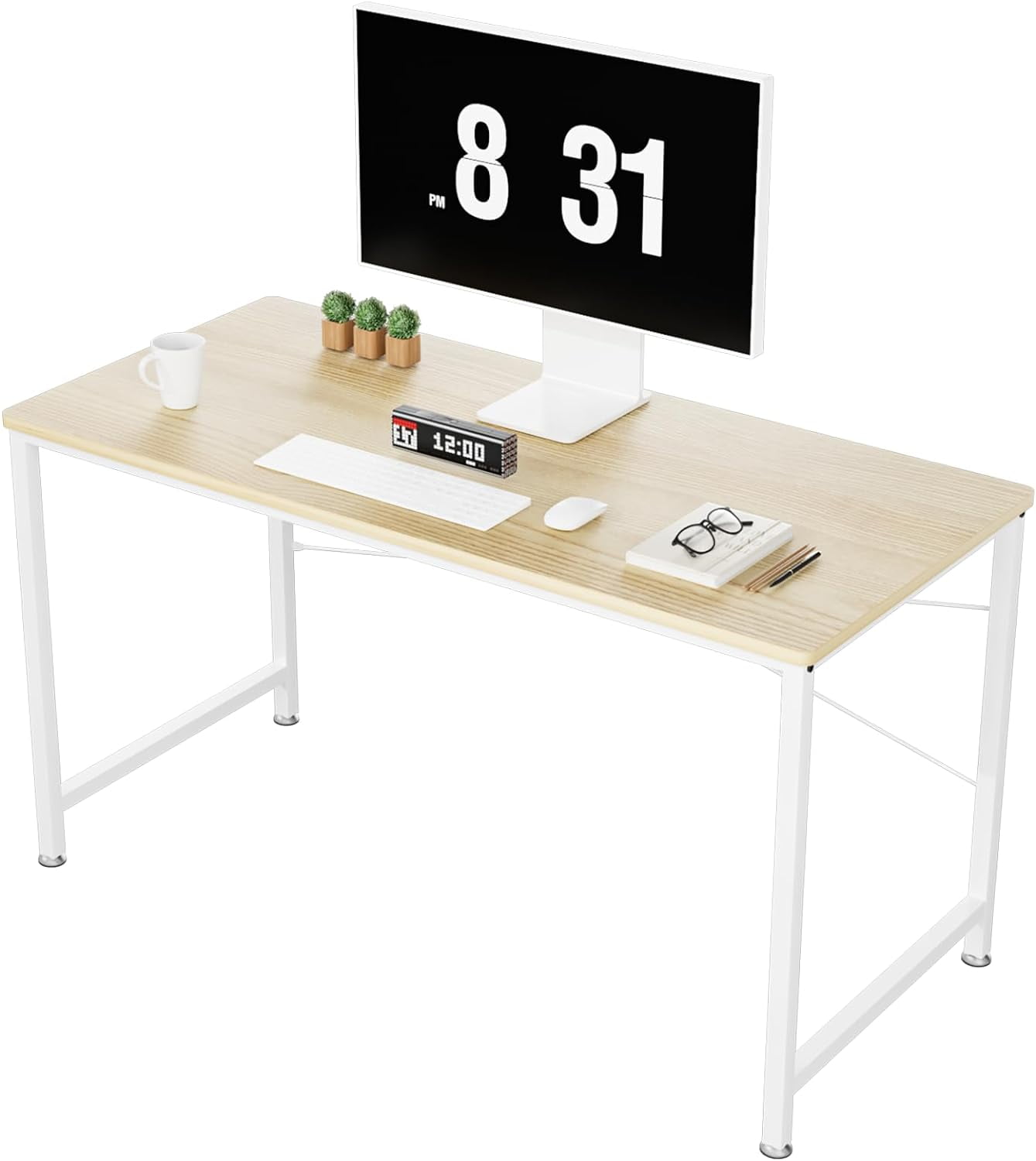 4 FT Upgraded Home Office Large Rectangular Computer Table Workstation ...