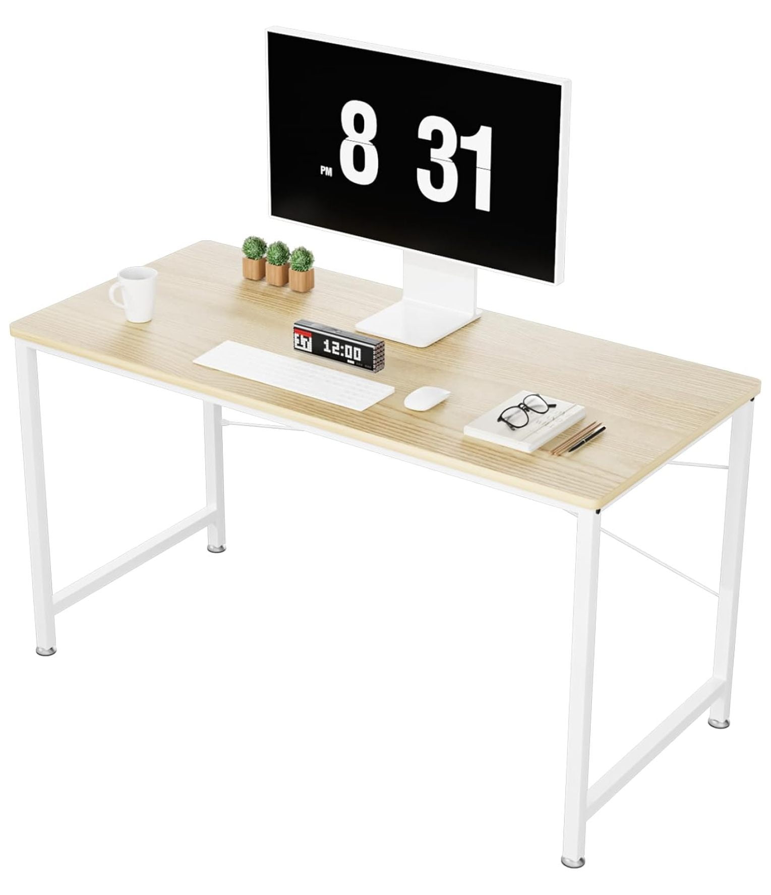 4 FT Upgraded Home Office Large Rectangular Computer Table Workstation ...