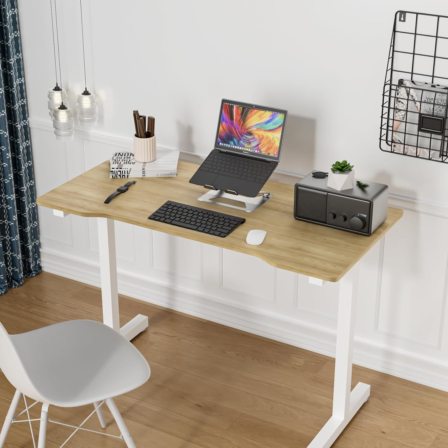 4 FT Upgraded Home Office Large Rectangular Computer Workstation with ...