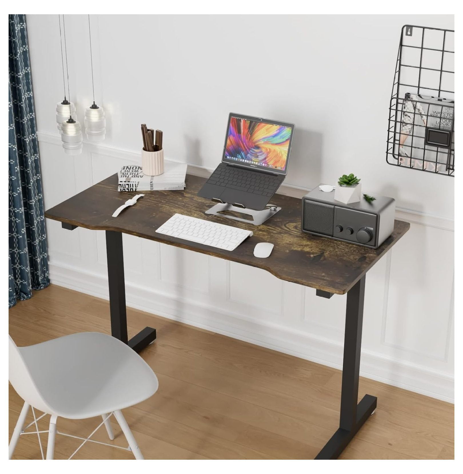 4 FT Upgraded Home Office Large Rectangular Computer Workstation with ...