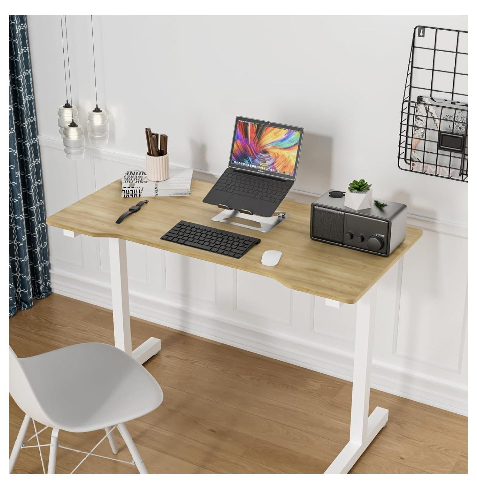 4 FT Upgraded Home Office Large Rectangular Computer Workstation with ...