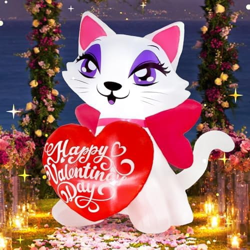 4 FT Valentines Inflatable Outdoor Decorations, Blow up Valentine's Day ...