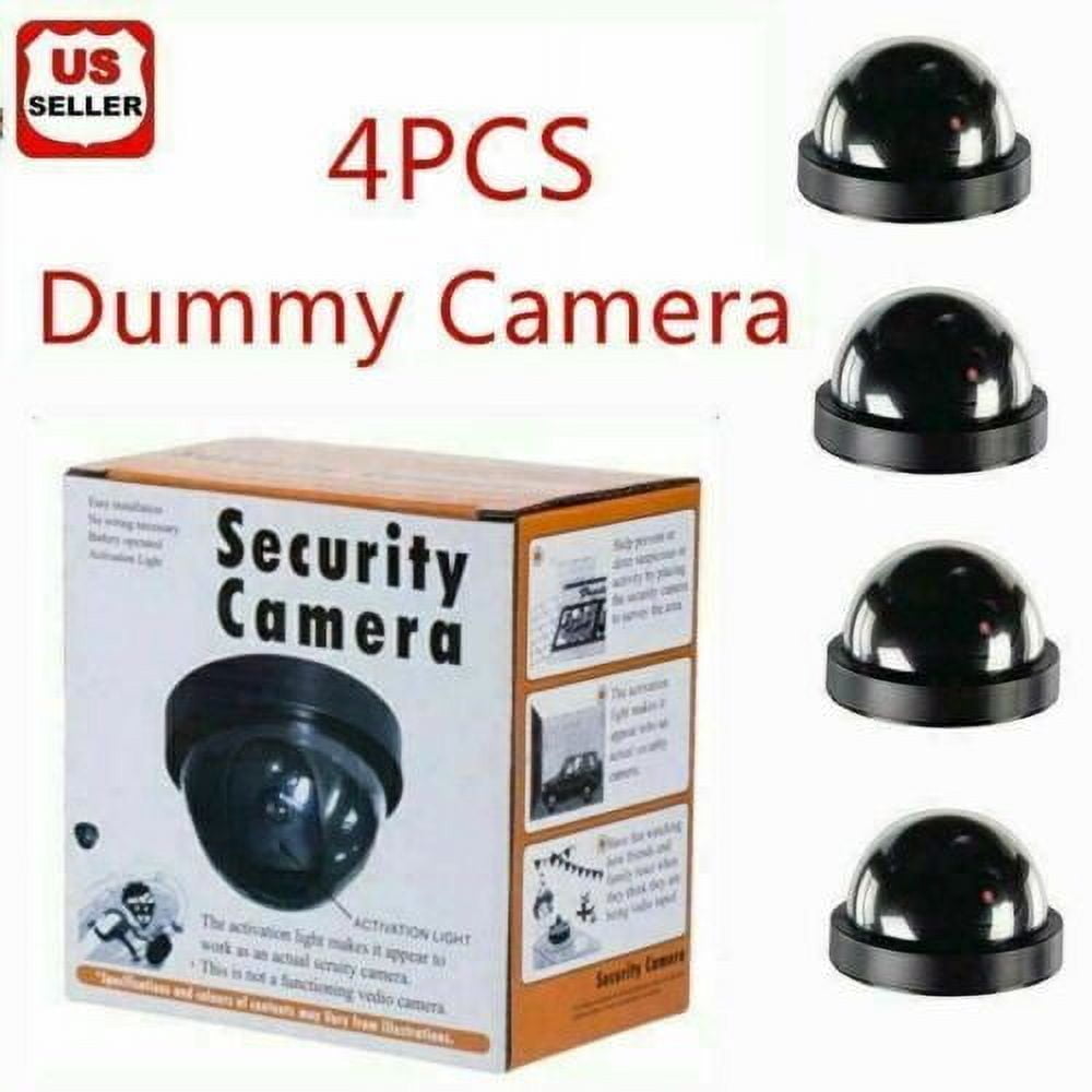 4 Fake Dummy Dome Surveillance Security Camera with LED Sensor Light ...