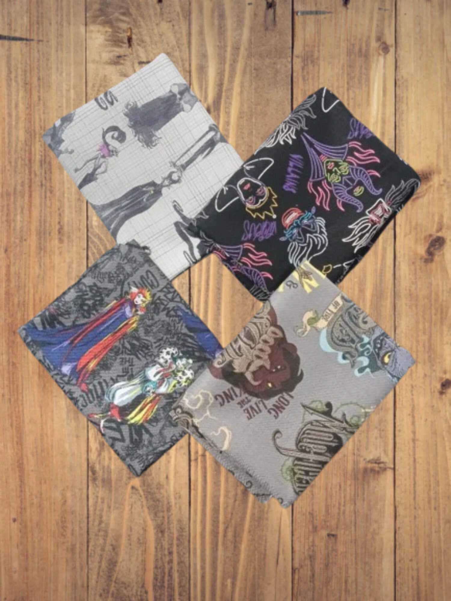 4 Fat Quarters - Assorted Disney Villains Fat Quarter Cotton Bundle ...