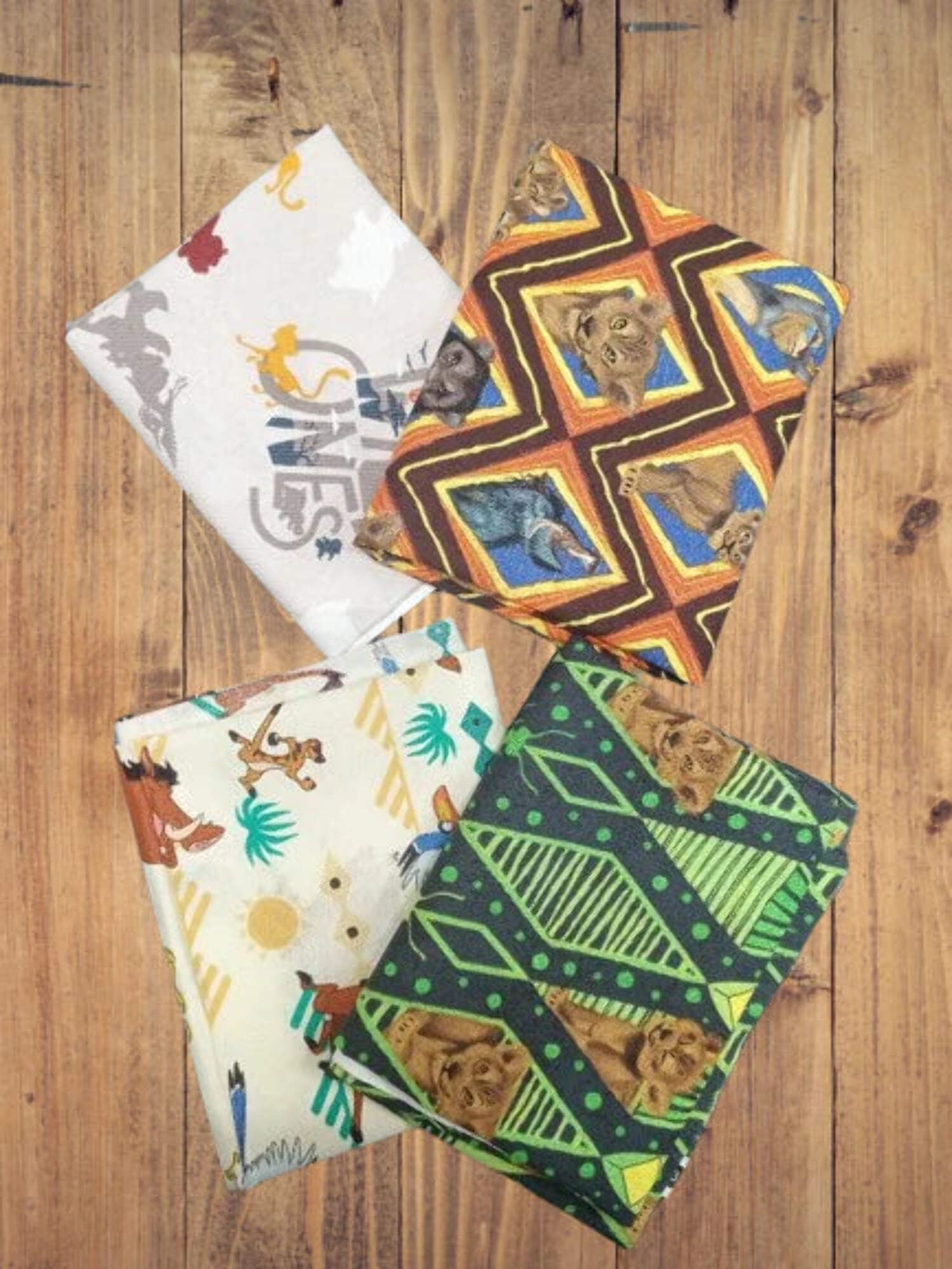 4 Fat Quarters - Assorted Lion Guard Lion King Fat Quarter Bundle ...