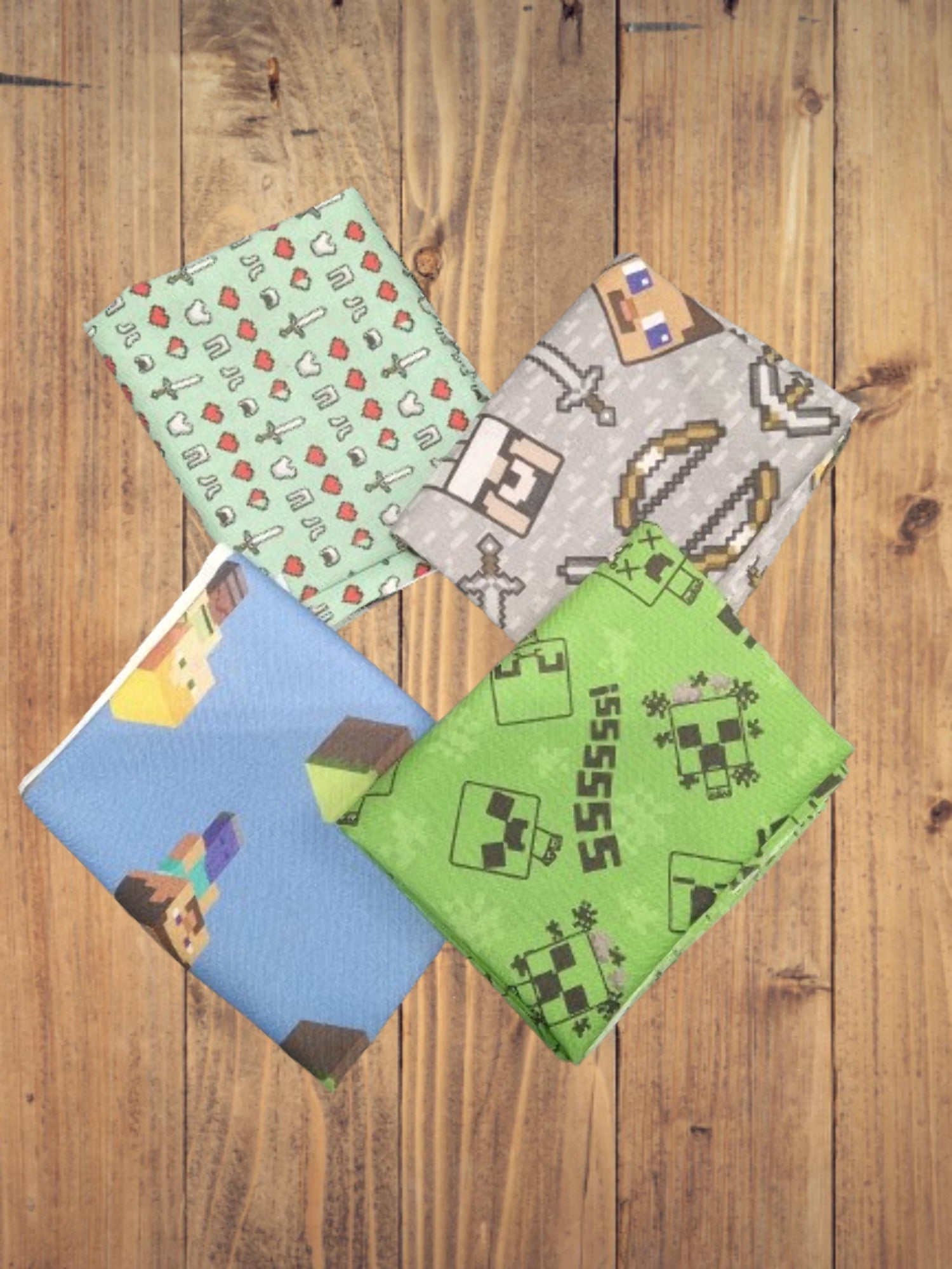 4 Fat Quarters - Assorted Minecraft Fat Quarter Bundle - Walmart.com