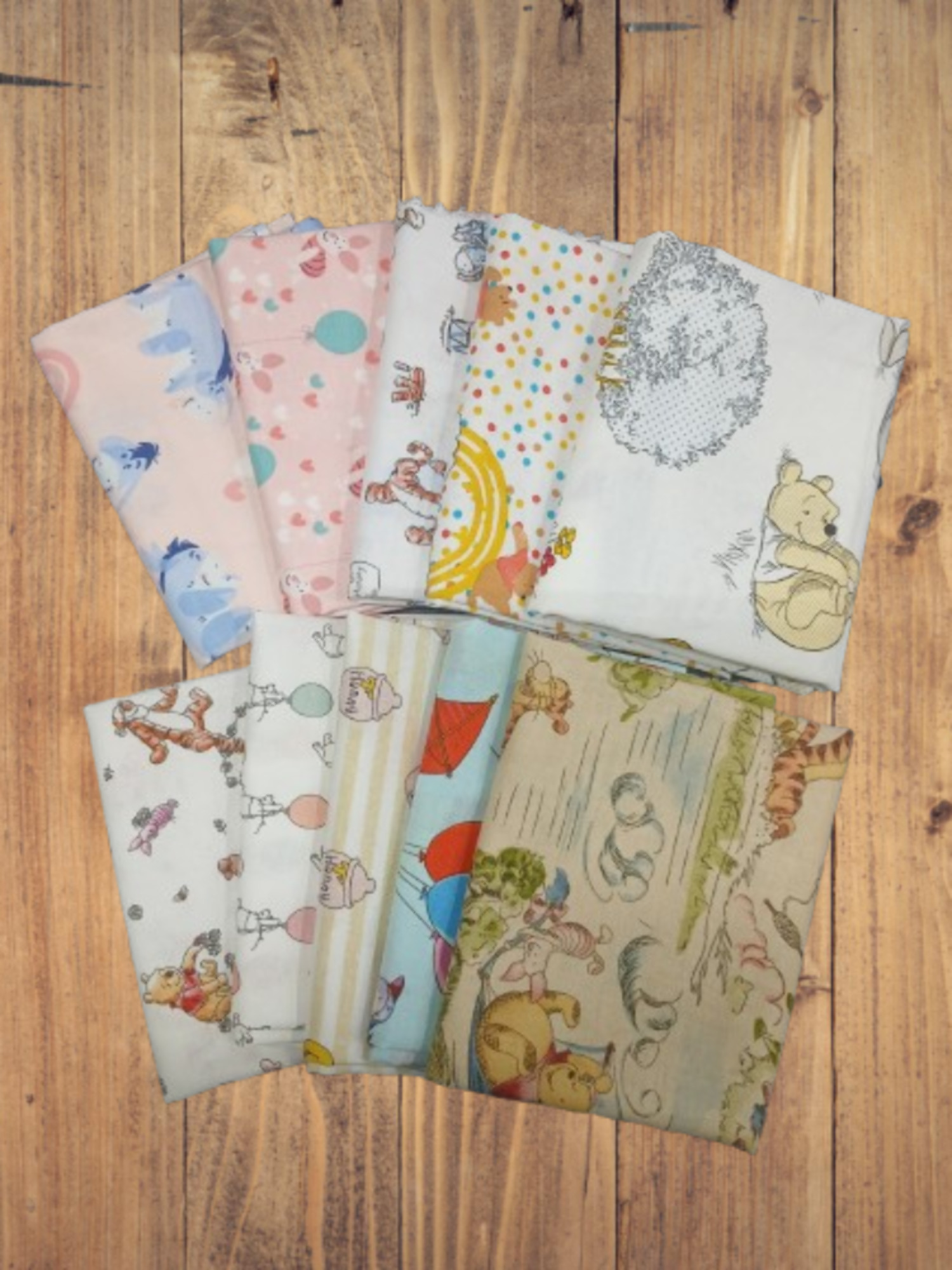4 Fat Quarters - Assorted Pooh and Friends Fat Quarter Bundle - Walmart.com