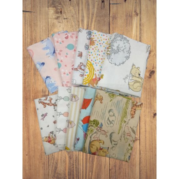 4 Fat Quarters - Assorted Pooh and Friends Fat Quarter Bundle - Walmart.com