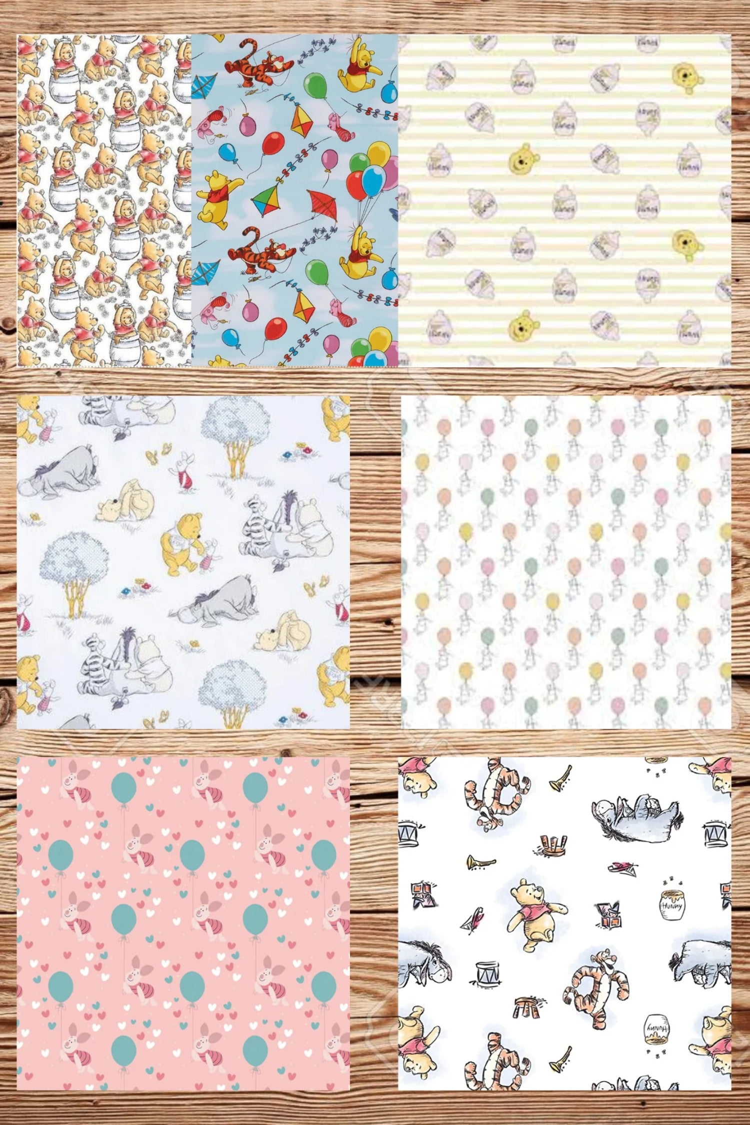 4 Fat Quarters - Assorted Pooh and Friends Fat Quarter Bundle - Walmart.com
