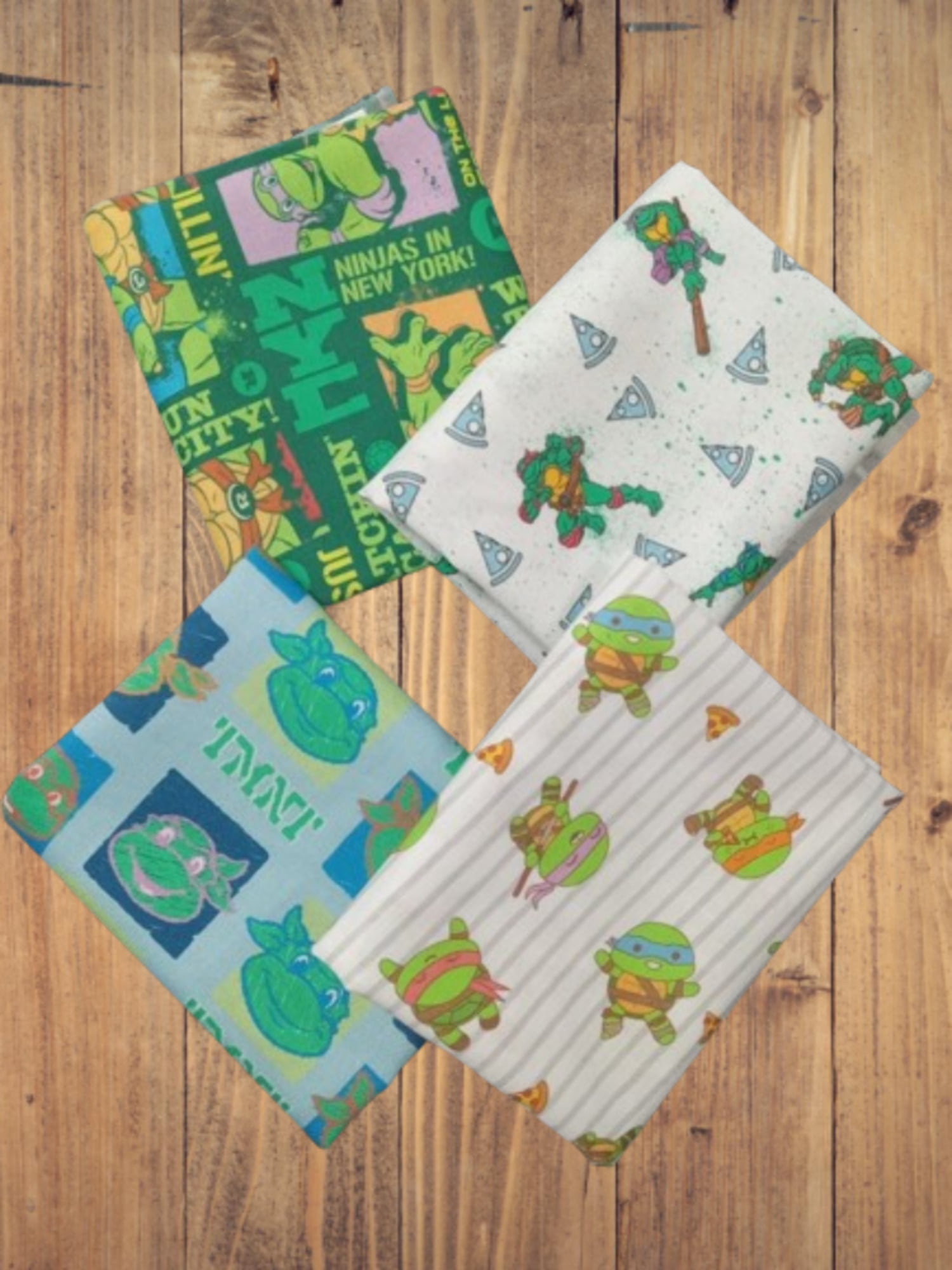4 Fat Quarters - Assorted TMNT Fat Quarter Cotton Bundle - Walmart.com