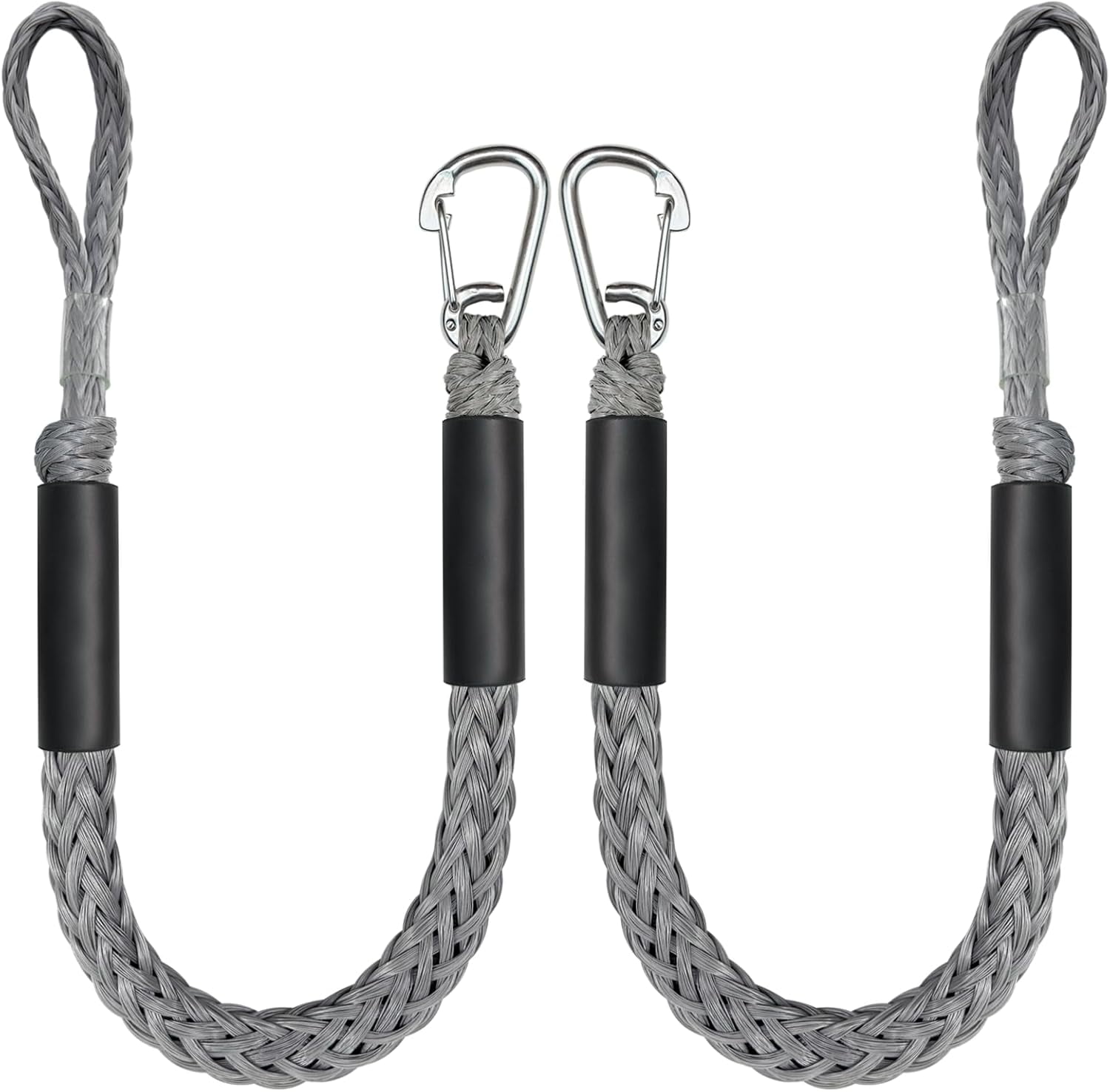 4 Feet Bungee Dock Line Mooring Rope 2-Pack for Docking with Stainless ...