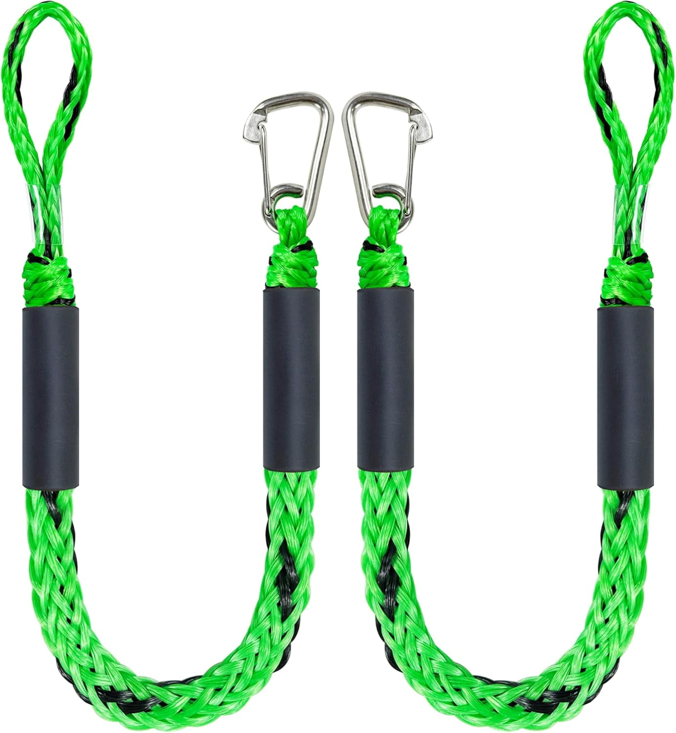 4 Feet Bungee Dock Line Mooring Rope 2-Pack for Docking with Stainless ...