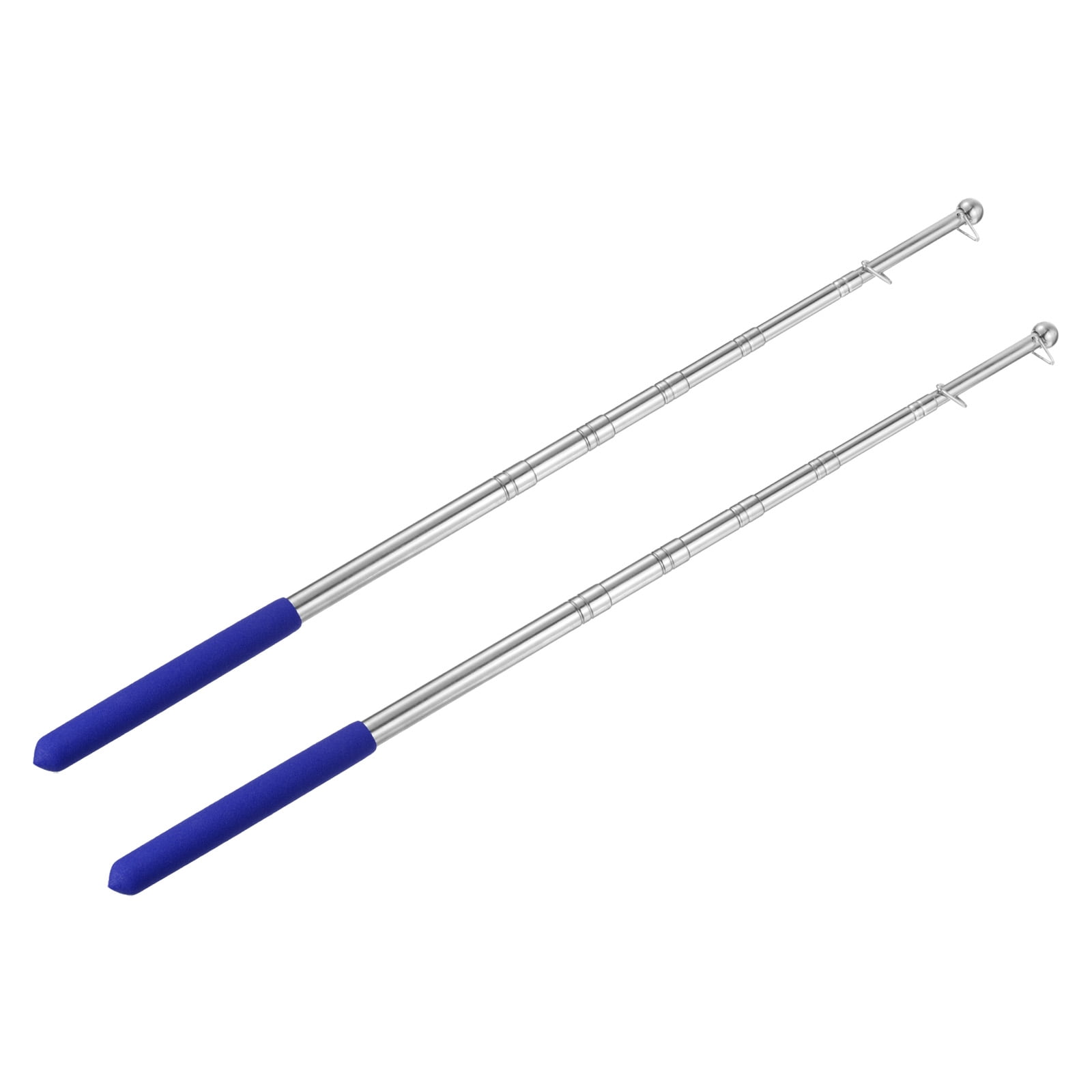 4 Feet Extendable Portable Telescopic Handheld Tour Flag Pole, Blue 2 ...