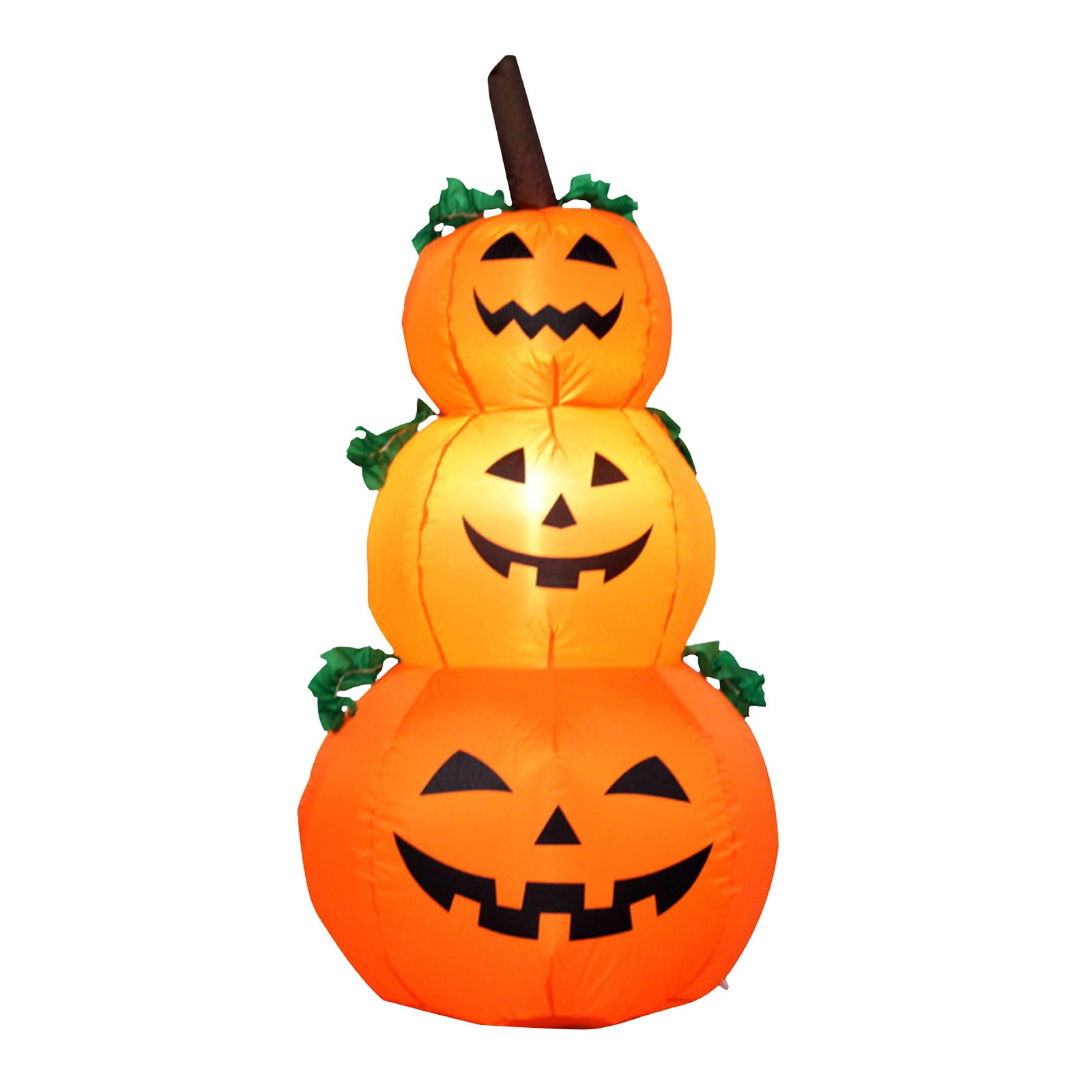 4 Feet Inflatable Stacked Pumpkins with Build-in LEDs, Blow up Indoor ...