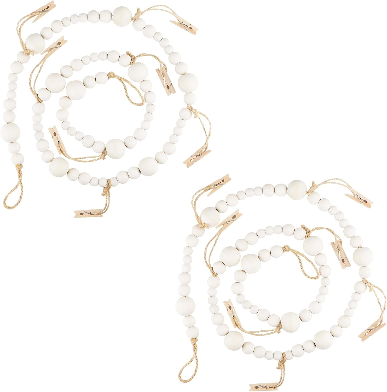 4 Feet Hanging Photo Display with Clips, Boho Garland Photo Clip String ...