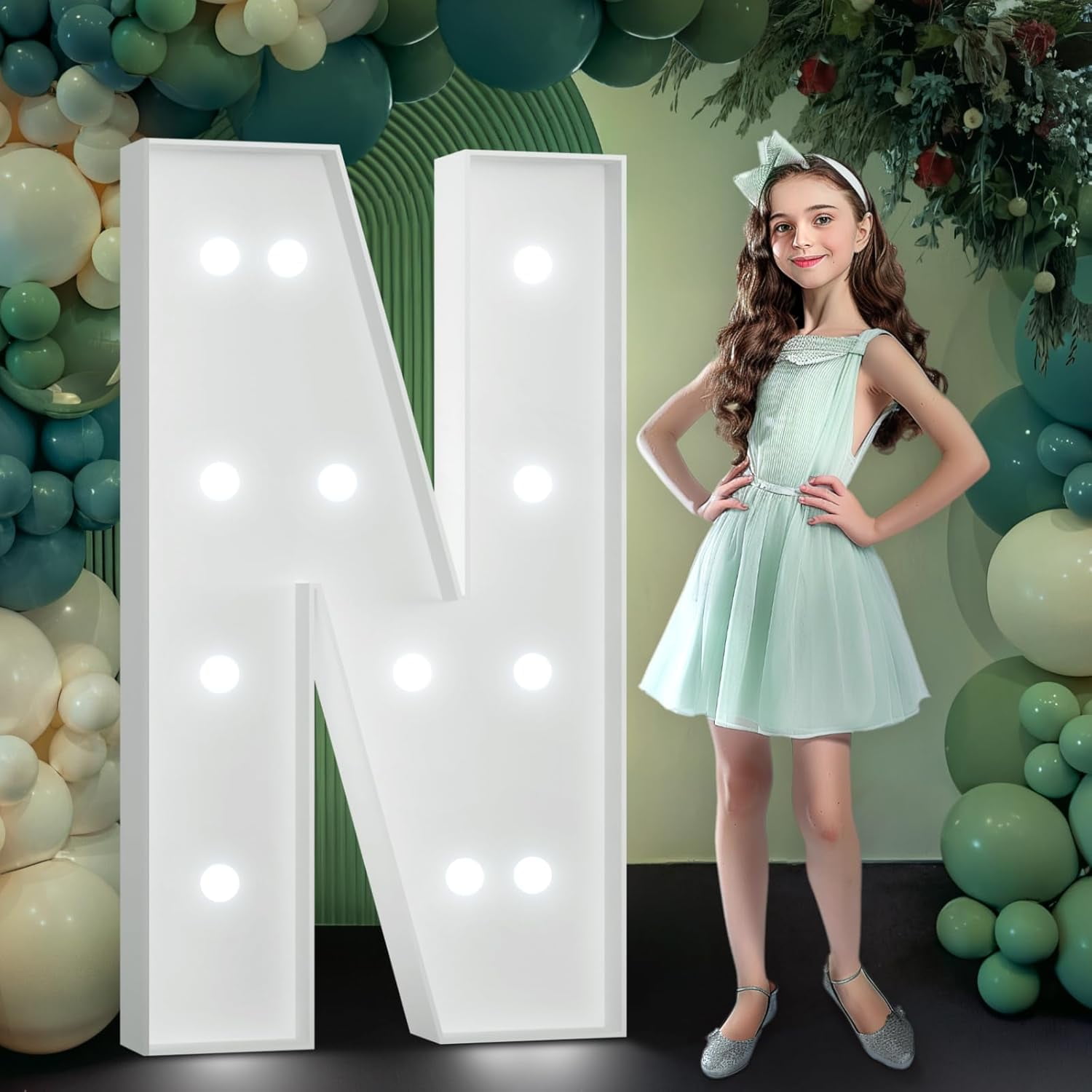 4 Feet Tall Marquee Letters, Large N Light Up Letters, Light Up Letters ...