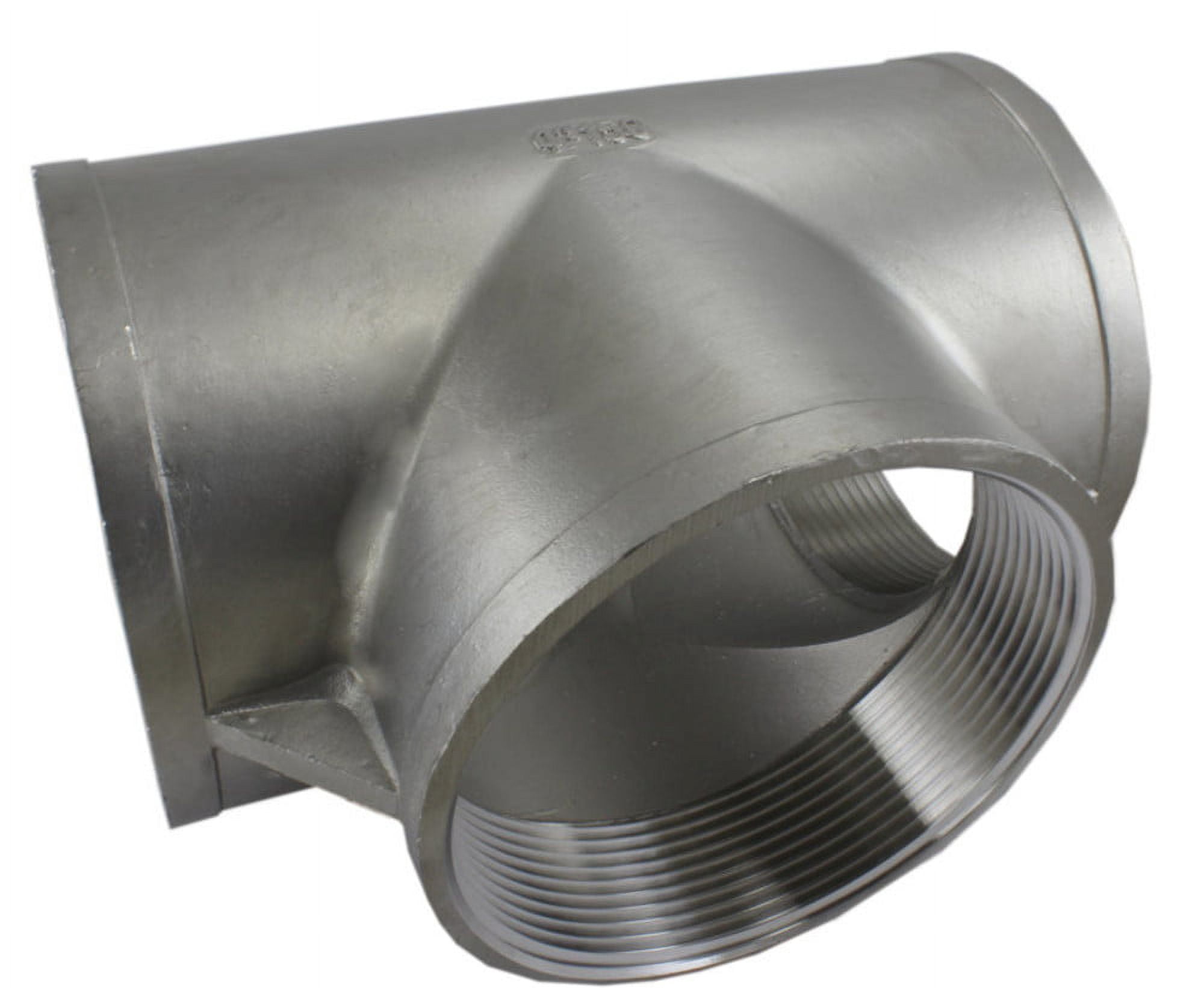 4" Female Ports Stainless Steel Fittings Tee, 2 Pack - Walmart Business ...