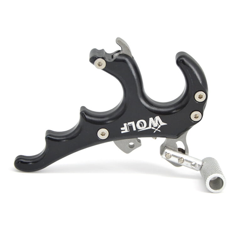 4 Finger Release Aids Thumb Trigger Compound Bow Grip Caliper Archery ...
