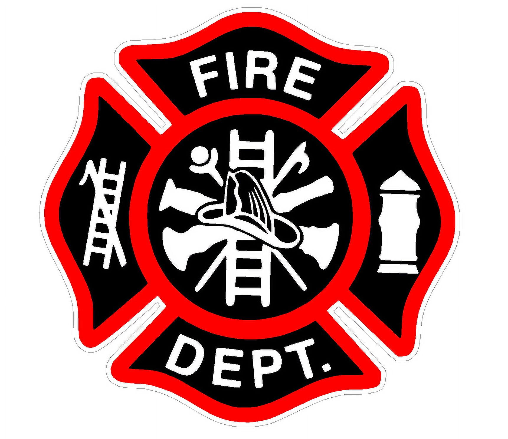 4" Fire Deparment Logo (T22) Firefighter Vinyl Decal Sticker Car Window ...