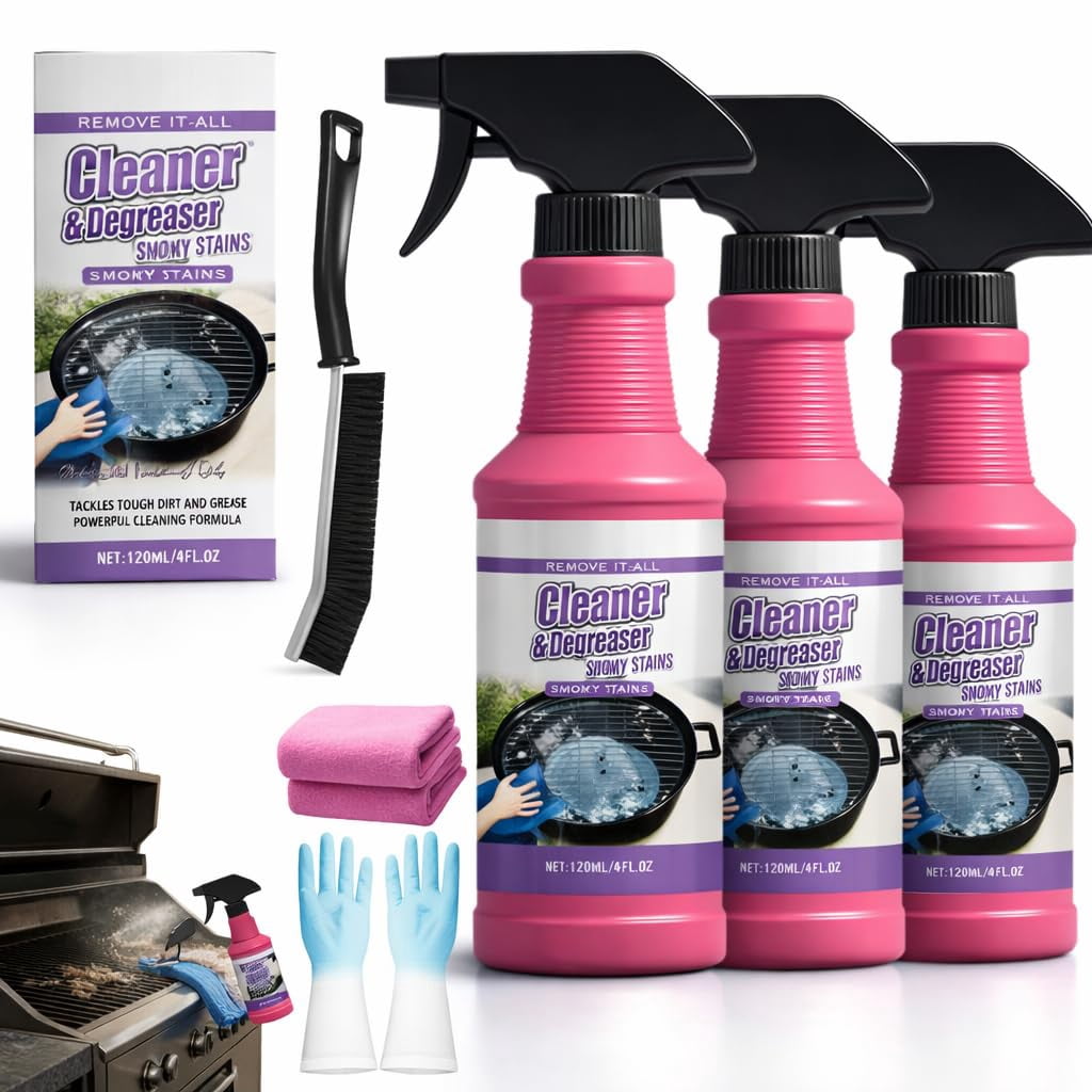 4 Fl Oz Fast-Acting Heavy-Duty Grill Degreaser Spray, Professional BBQ ...