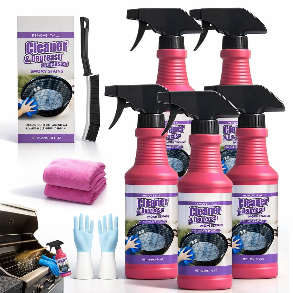 4 Fl Oz Fast-Acting Heavy-Duty Grill Degreaser Spray, Professional BBQ ...