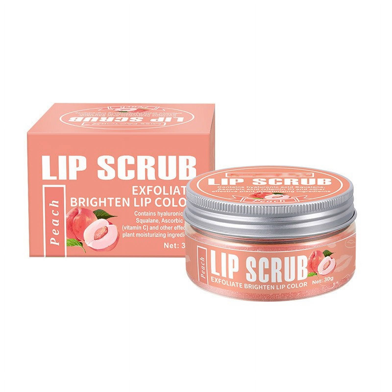 4-Flavor Lip Scrub 30g - Exfoliating, Moisturizing & Brightening Lip ...