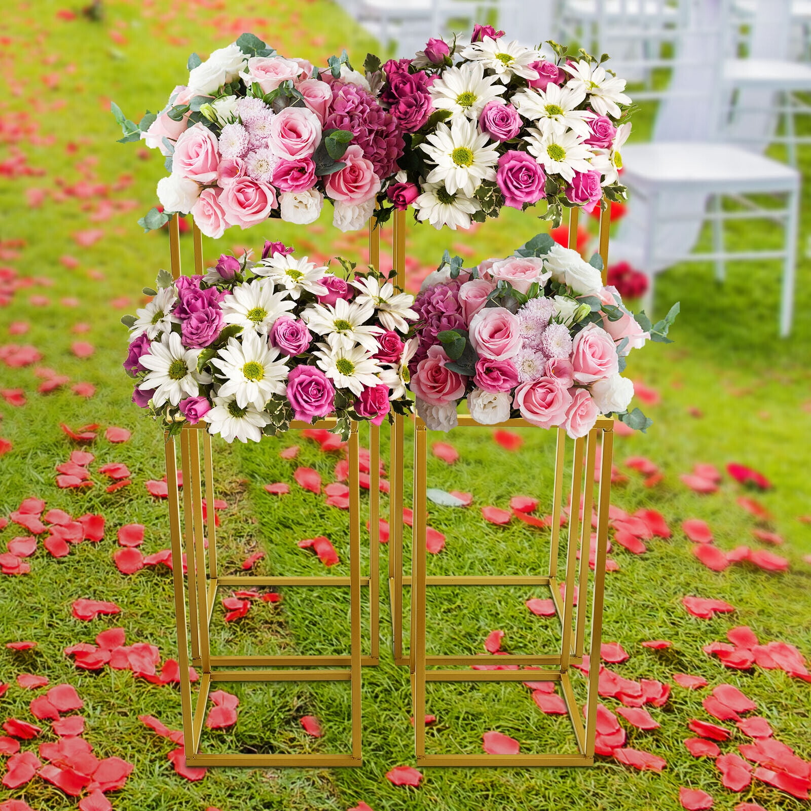 4* Flower Display Frame Rack Metal Wedding Arch Backdrop Stand Party ...
