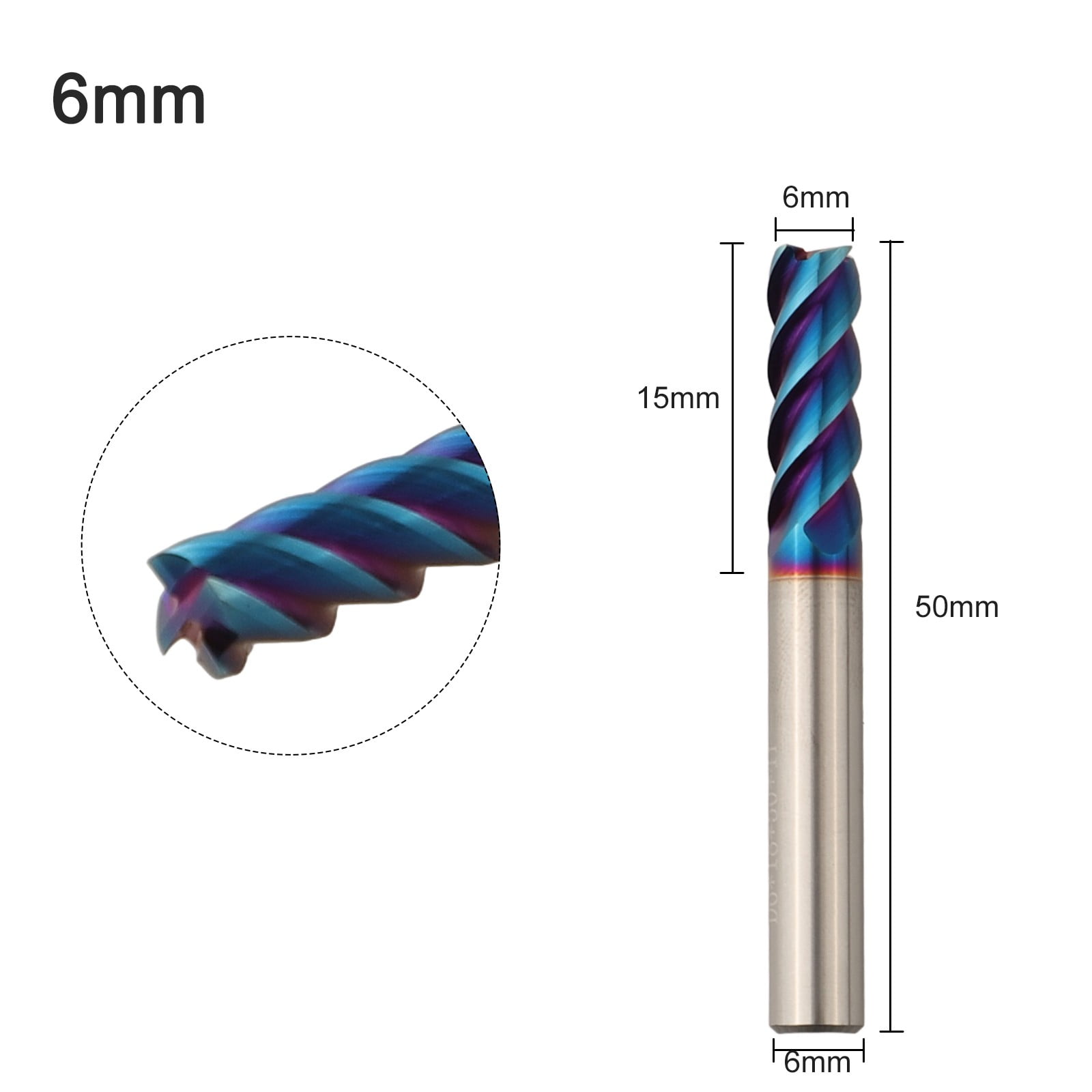 4 Flutes Hrc65 For Steel Carbide Square Mill Alloy Cnc Cutting Tools ...